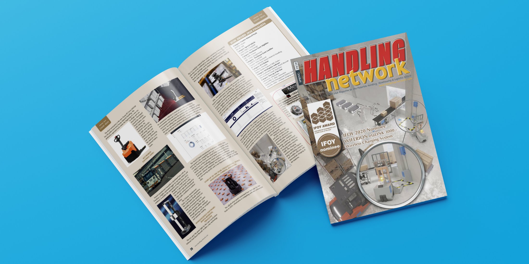 Material Handling Network Magazine Cover with Wiferion - IFOY Awards